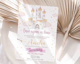 Princess Birthday Invitation Princess Invitation Princesses Theme Party ...