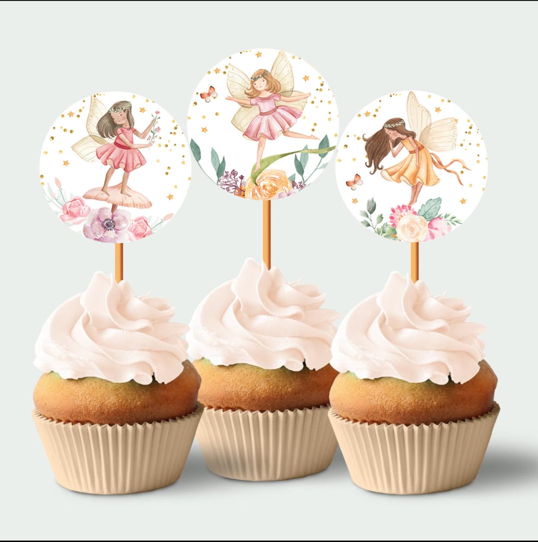 Fairy First Cupcake Toppers My Fairy First Cake Topper Fairy Birthday ...