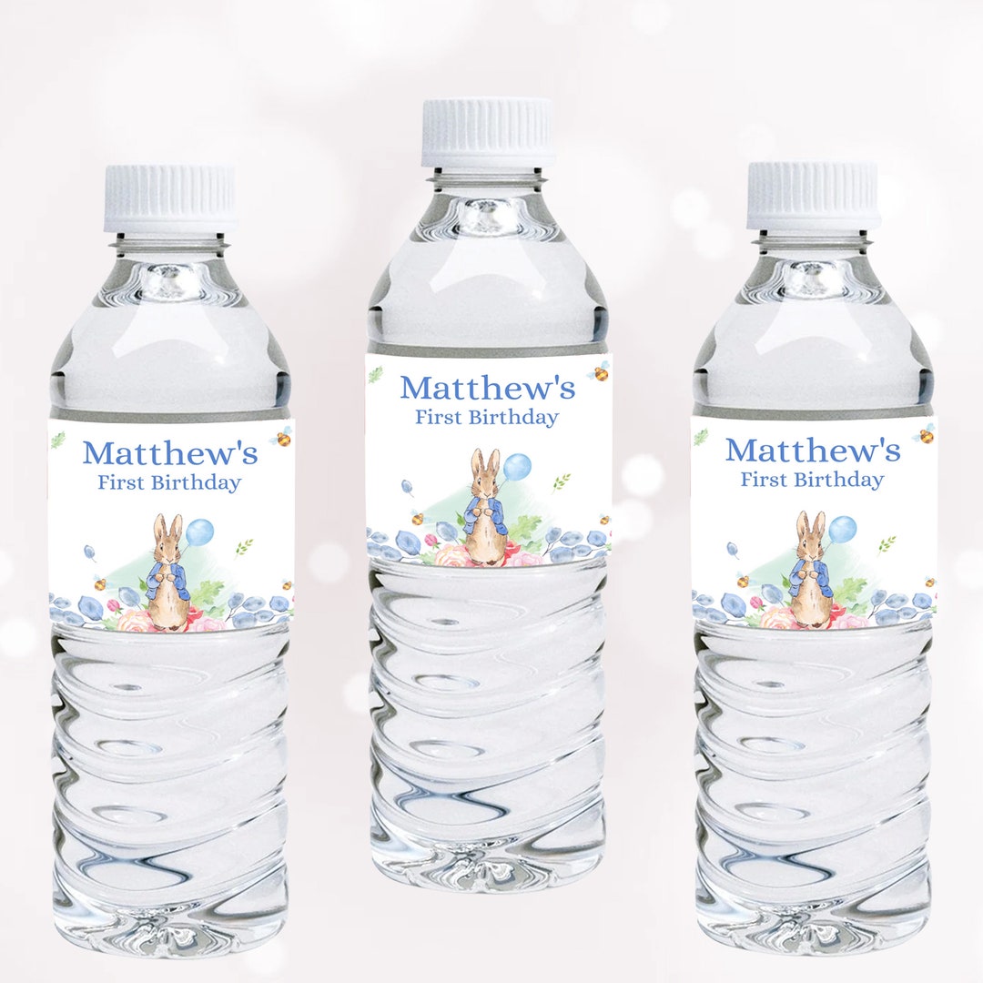 Peter Rabbit Water Bottle Labels Bunny Bottle Wrappers Flopsy - Etsy