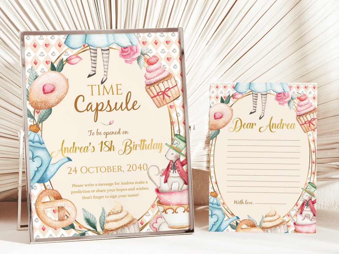 Alice in Onederland Time Capsule Card Alice in Wonderland Time Capsule ...