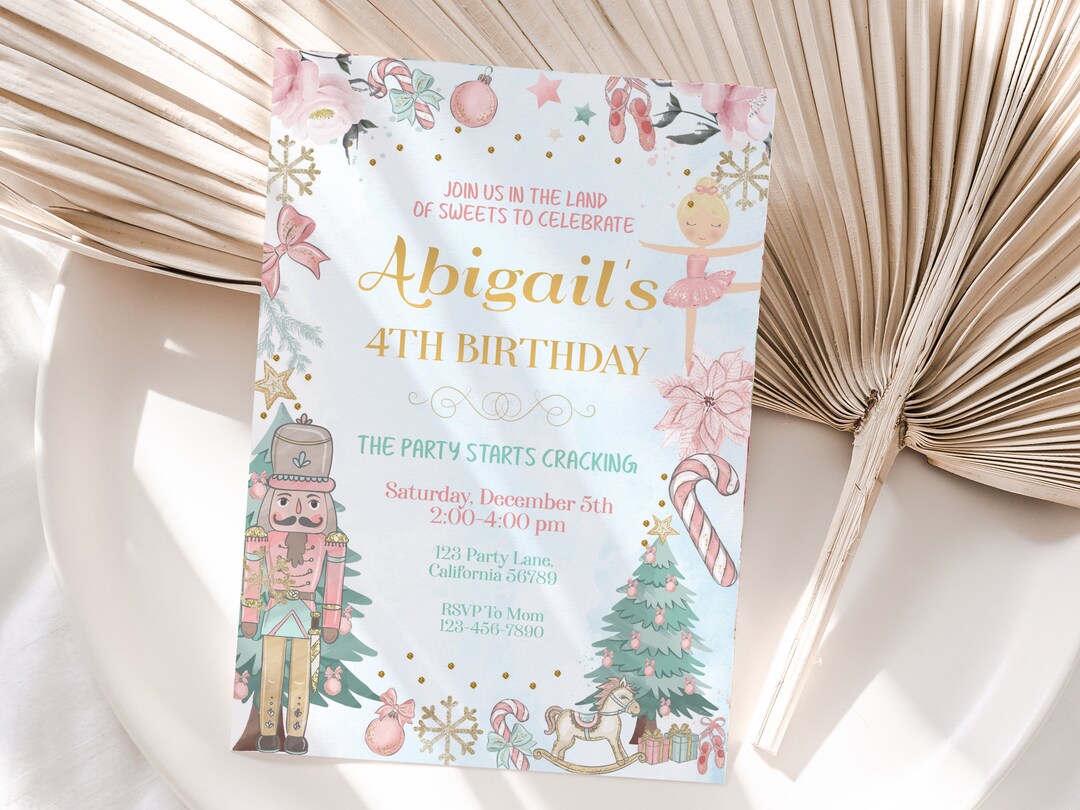 Nutcracker Invitation Nutcracker Birthday Party Invitation Theme Land ...