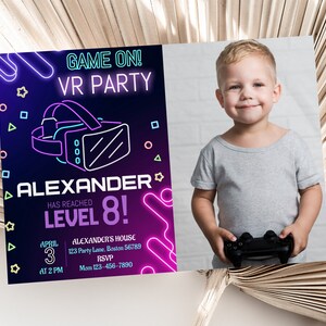 VR Birthday Invitation With Photo Virtual Reality Invitation With ...