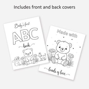 ABC Baby Shower Coloring Book Baby Shower Game Baby's First Activity ...