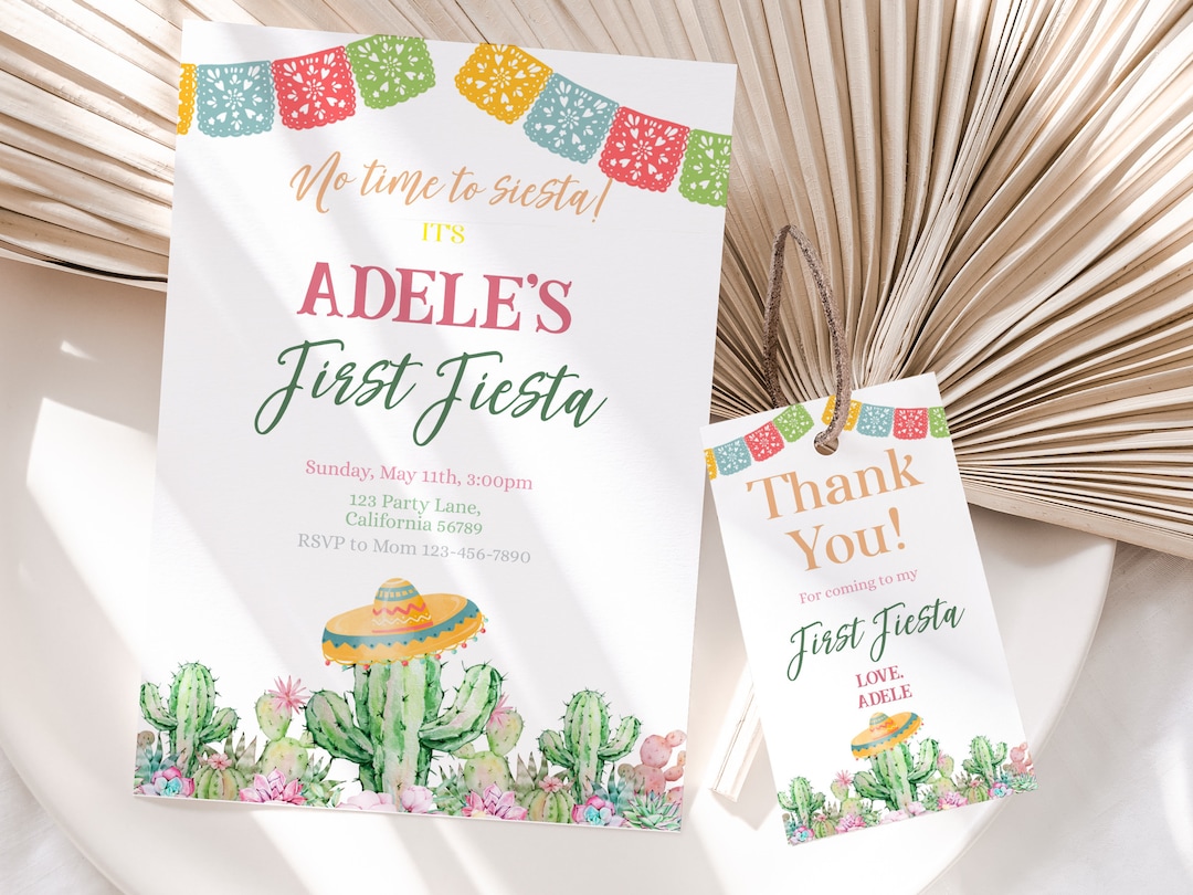 First Fiesta Invitation First Fiesta Birthday Invitation First Fiesta ...
