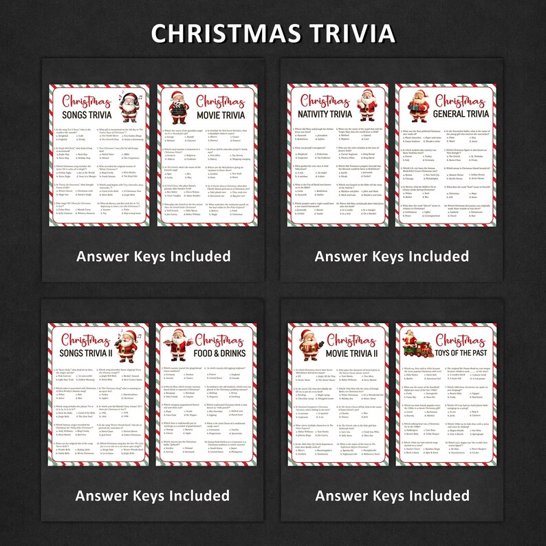 Christmas Game Bundle PRINTABLE Christmas Games for Adults Kids ...