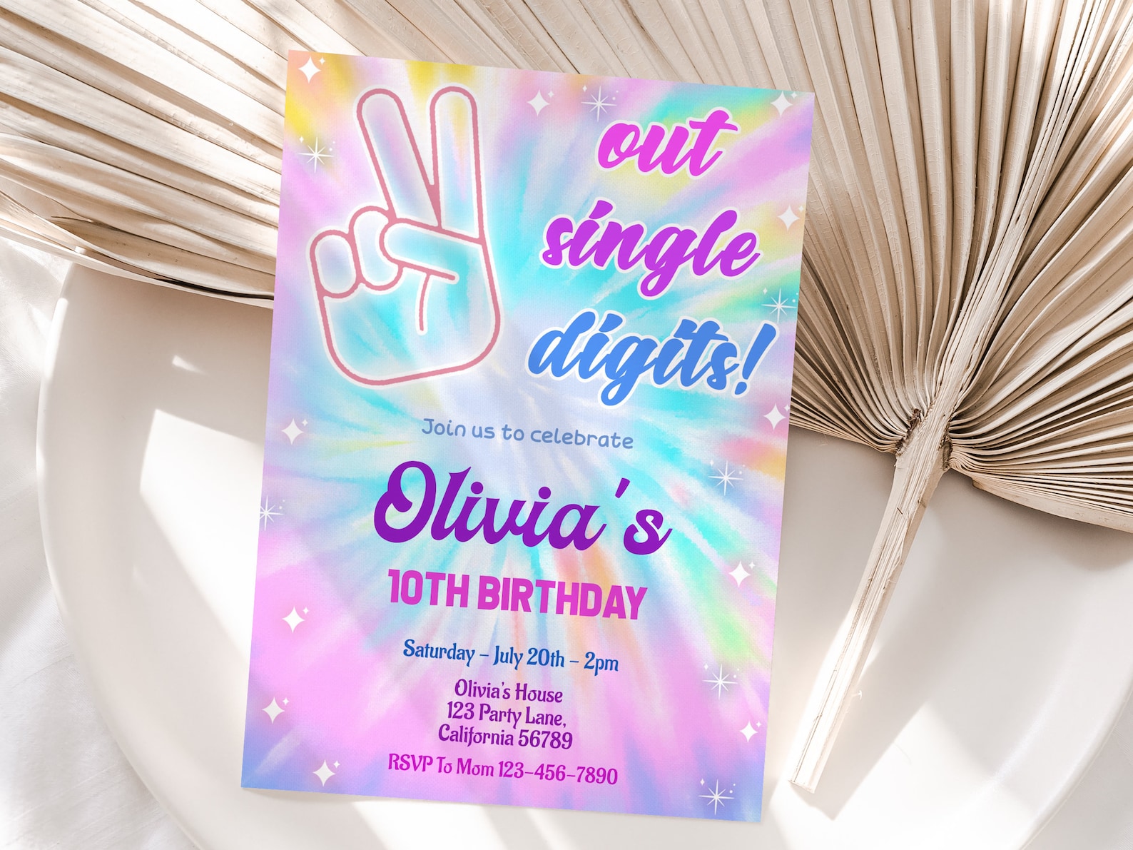 10th Birthday Invitation Girl 10th Birthday Party Invitation - Etsy