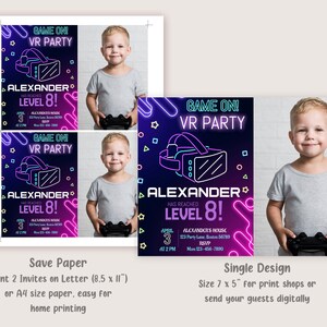 VR Birthday Invitation With Photo Virtual Reality Invitation With ...