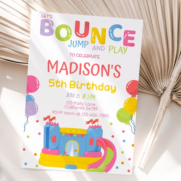 Bounce Party Invitations - Etsy