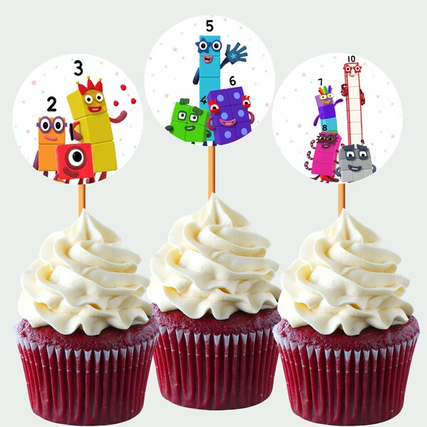 Number Block Cake Topper Printable - Etsy