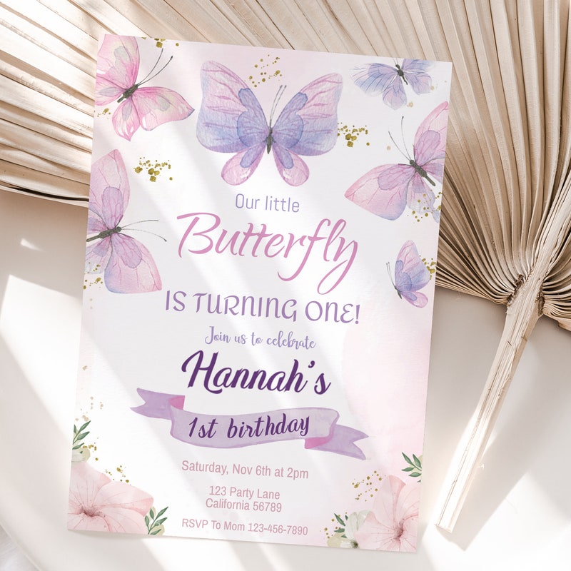 Butterfly Invitation - Etsy