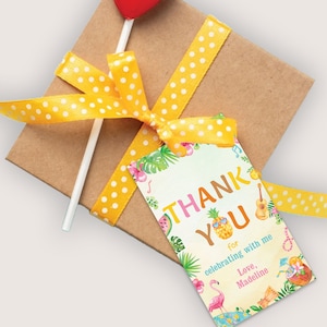 Luau Thank You Tags Hawaiian Party Favor Tags Aloha Gift Tags Tropical ...
