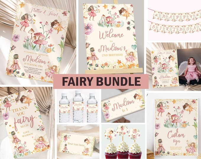 Fantasy Fairy Clipart Set of 35 Cute Kawaii Fairy Fairies PNG Nursery ...