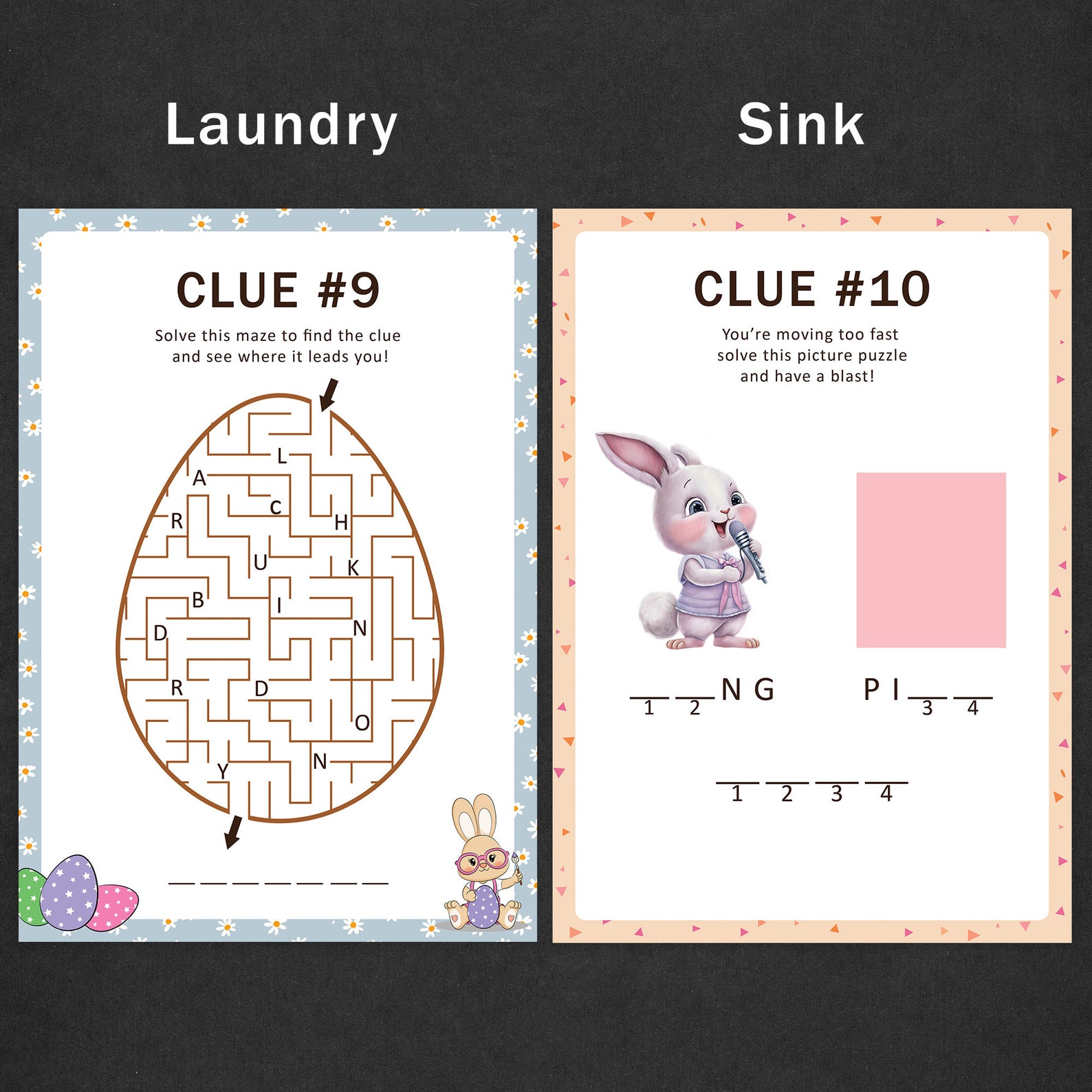 Easter Scavenger Hunt for Teens Easter Egg Hunt Clues Older Kids Easter ...
