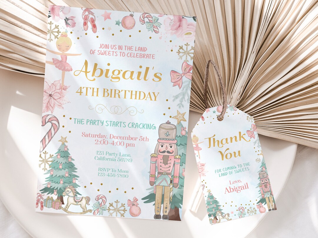 Nutcracker Invitation Nutcracker Birthday Invitation Girl Nutcracker ...
