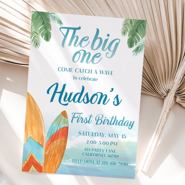 Surfing Invitation - Etsy