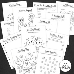Kids Wedding Activity Pack Wedding Activity Book Coloring Book for Kids ...