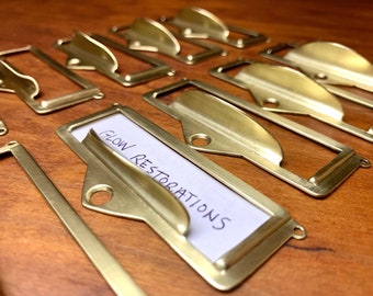Brass Label Holders - Etsy