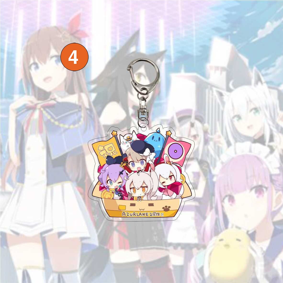 Set of 2pcs Azur Lane Game Accessories Acrylic Keychain - Etsy