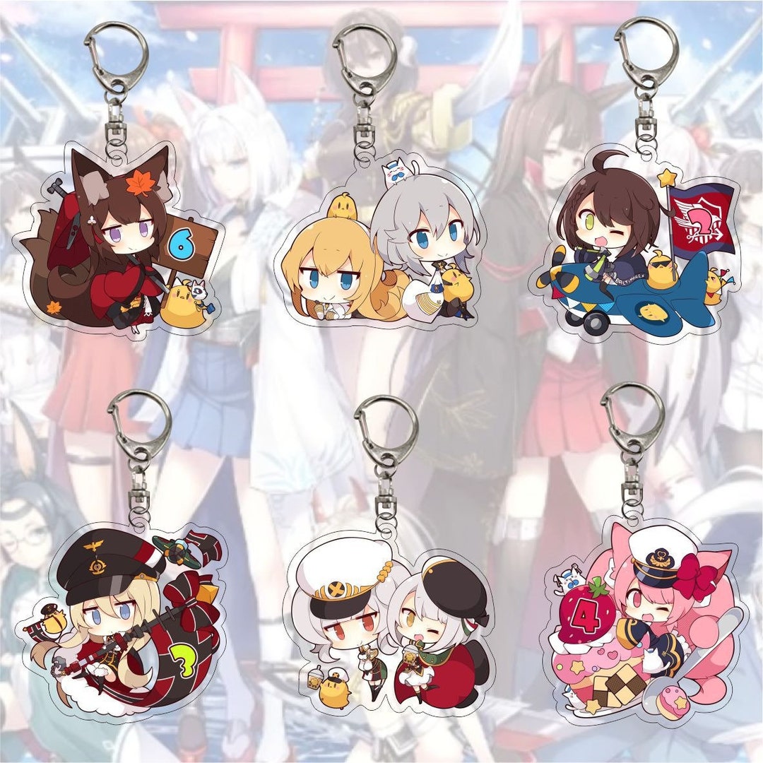 Set of 2pcs Azur Lane Game Accessories Acrylic Keychain - Etsy