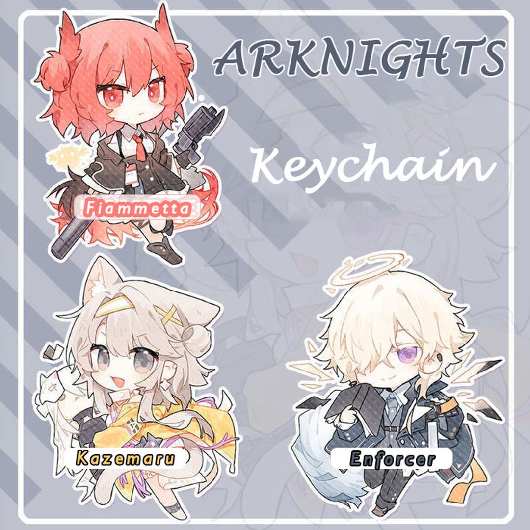Set of 2pcs Arknights Acrylic Keychain Charm Fiammetta / Kazemaru ...
