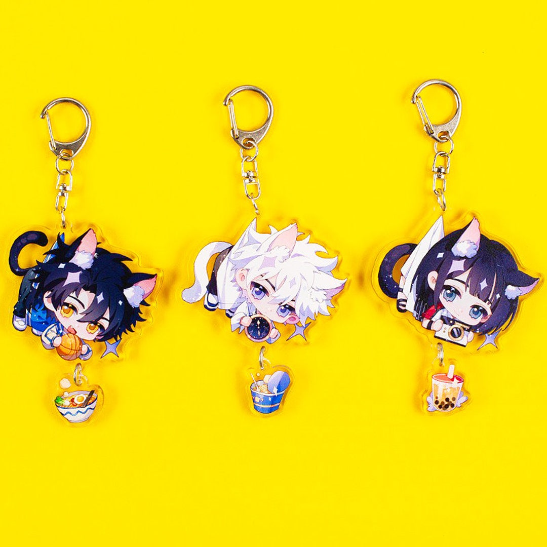 Set of 2pcs LINK CLICK Accessories Acrylic Keychain Charm Charles Lucas ...