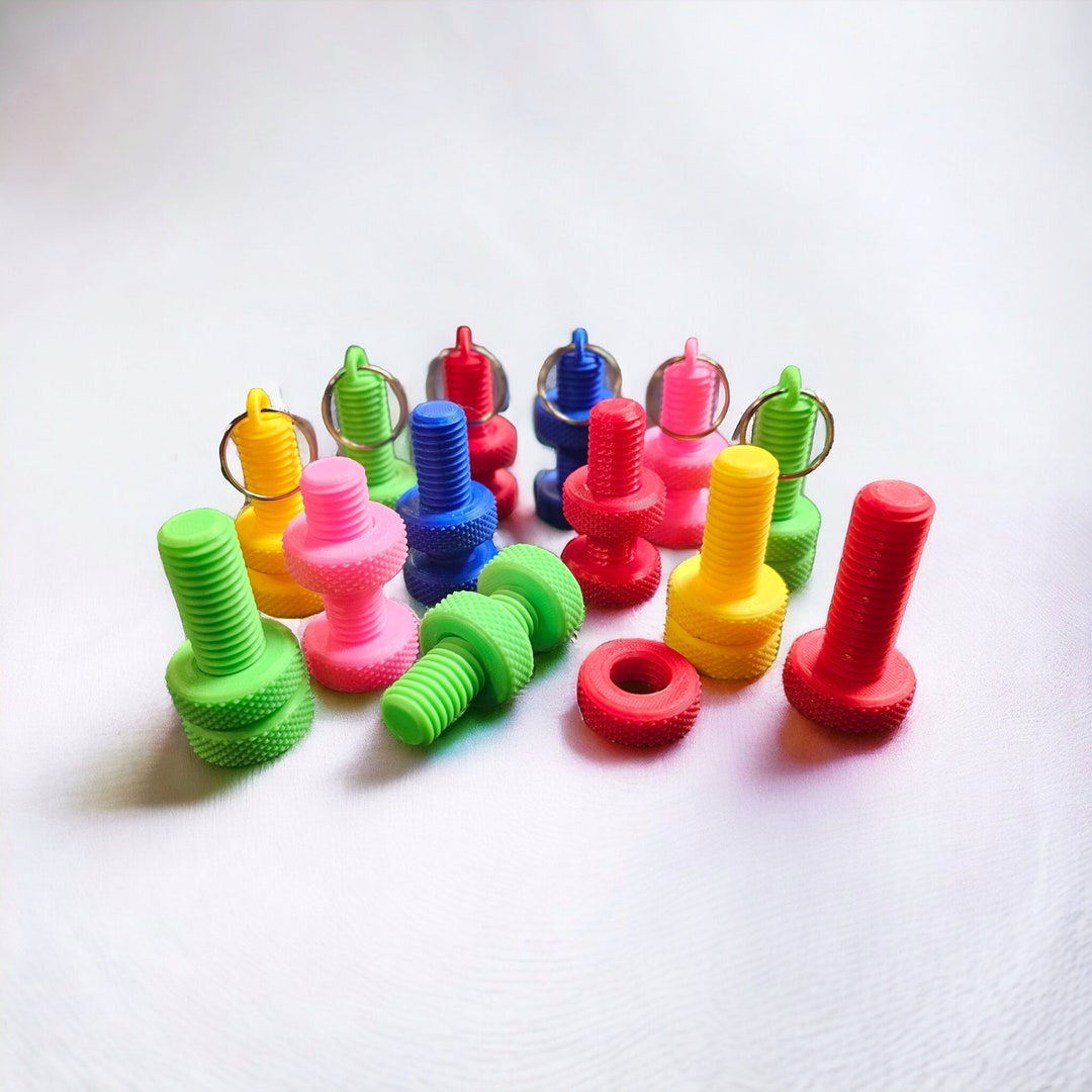 Fidget Screw - 3D Printed - Fidget Keychain -ASMR - Autism - Sensory ...