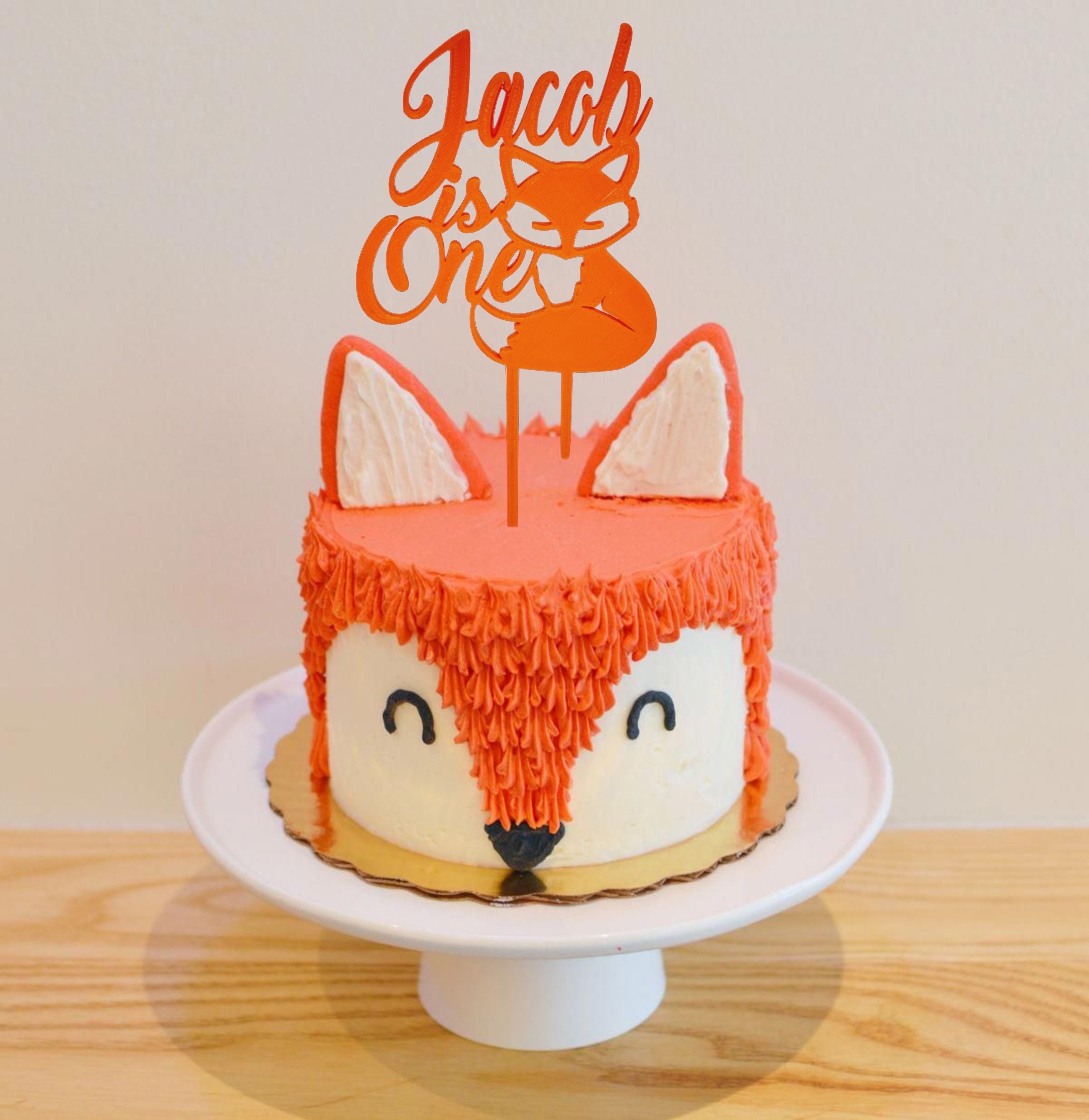 Fox Cake Topper Woodland Cake Topper Birthday Cake Topper | Etsy