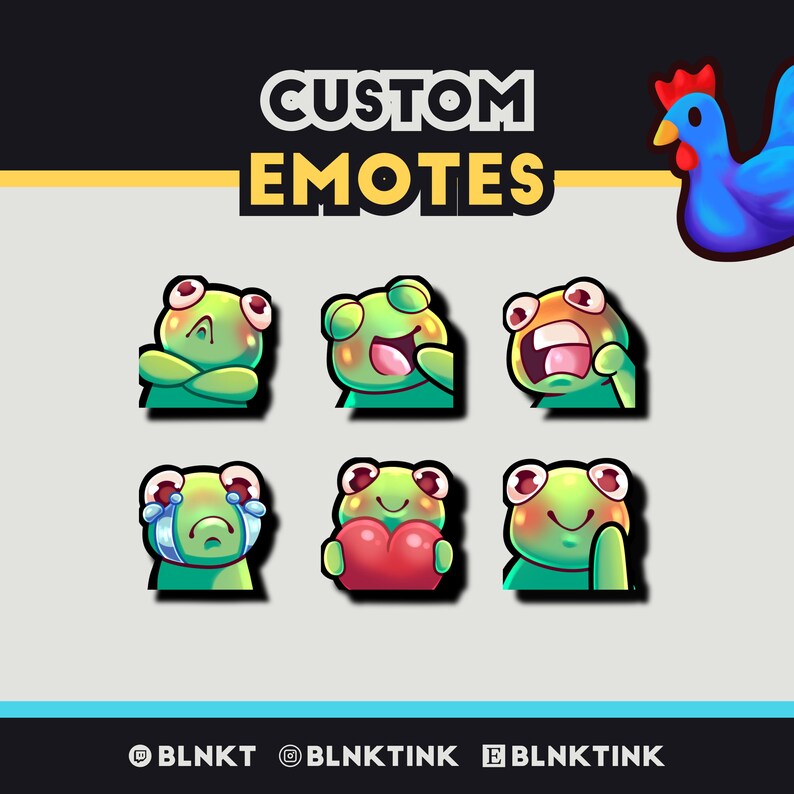 Custom Twitch Emotes / Discord Emotes 5 PACK - Etsy