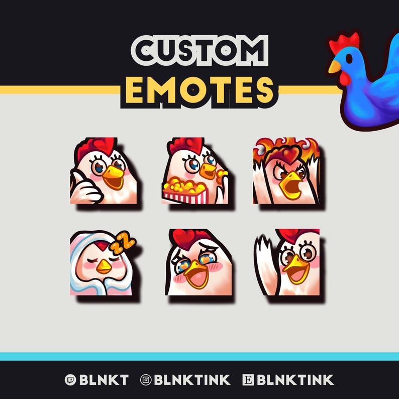 Custom Twitch Emotes / Discord Emotes 5 PACK - Etsy