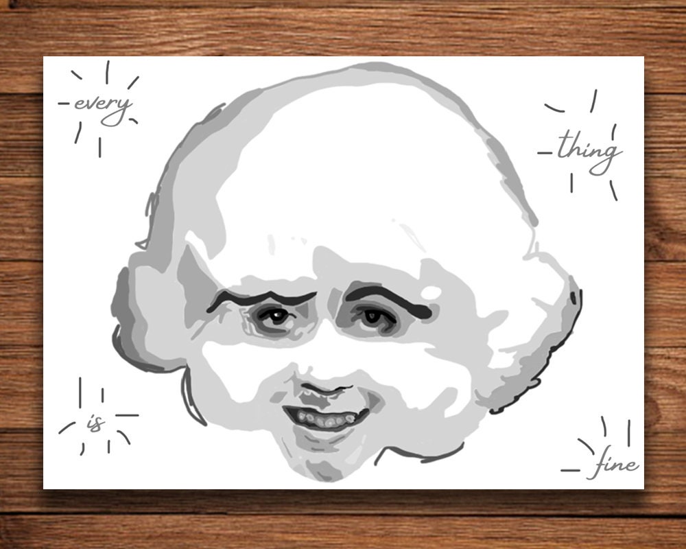 Lady In The Radiator Drawing