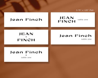 MINIMAL Wedding Place Cards Template Editable Place Card - Etsy