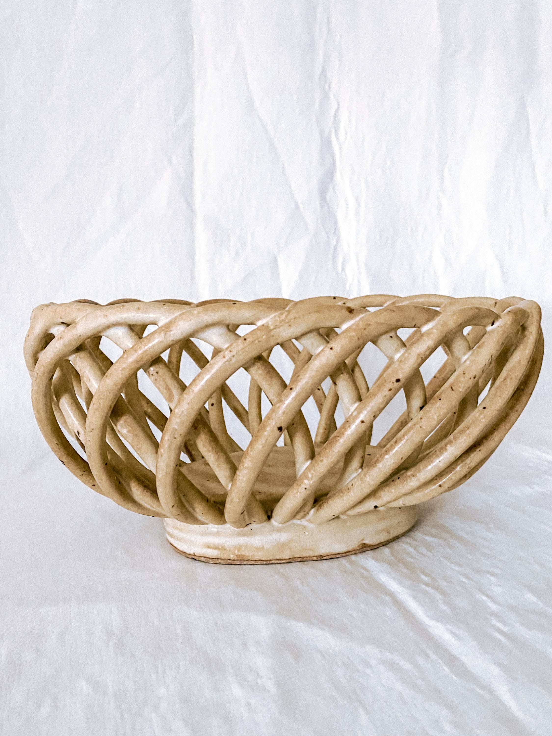 Ceramic Woven Bread Basket Etsy ceramic-woven-bread-basket-etsy