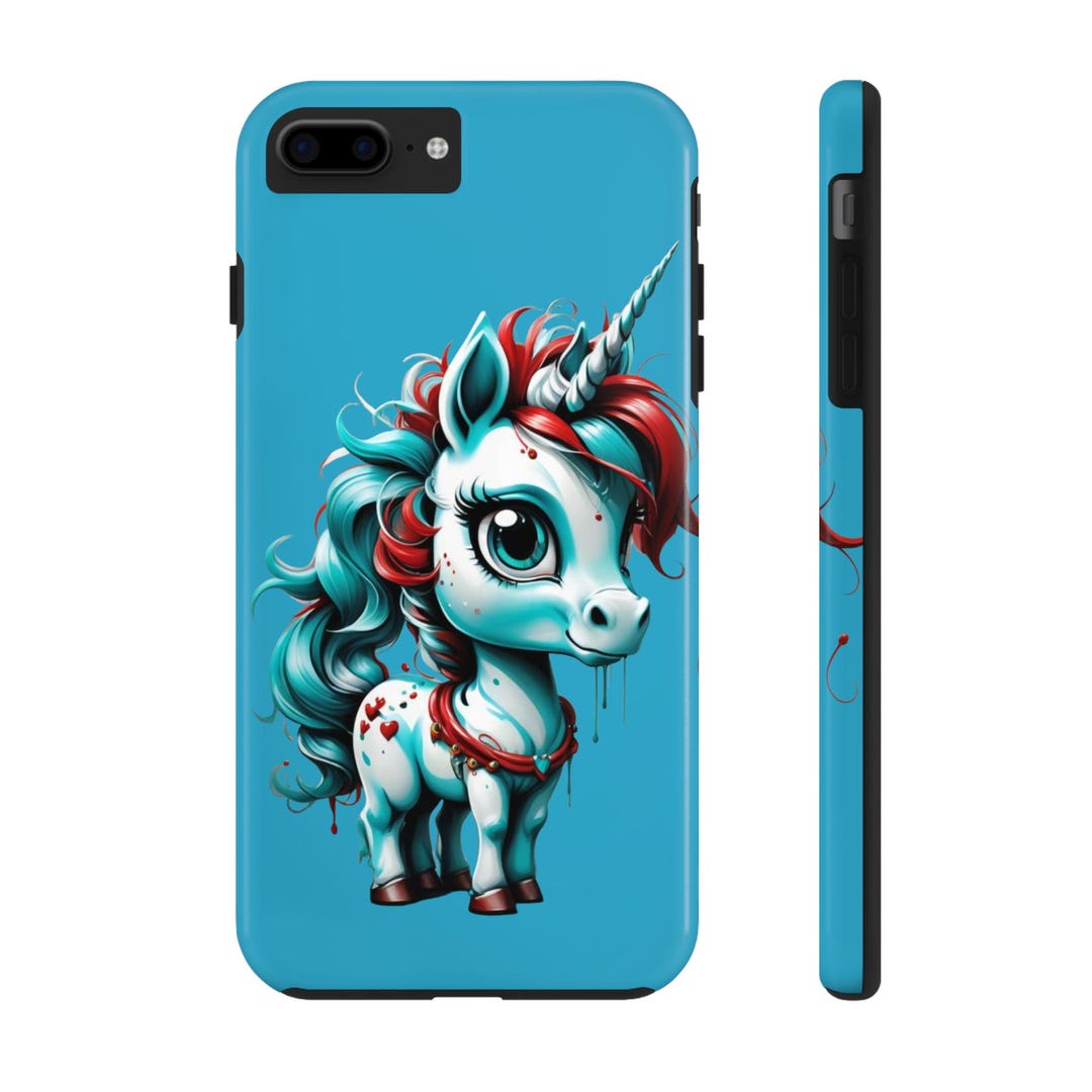 Mythical Red White and Blue Unicorn Phone Protector - Durable Tough ...
