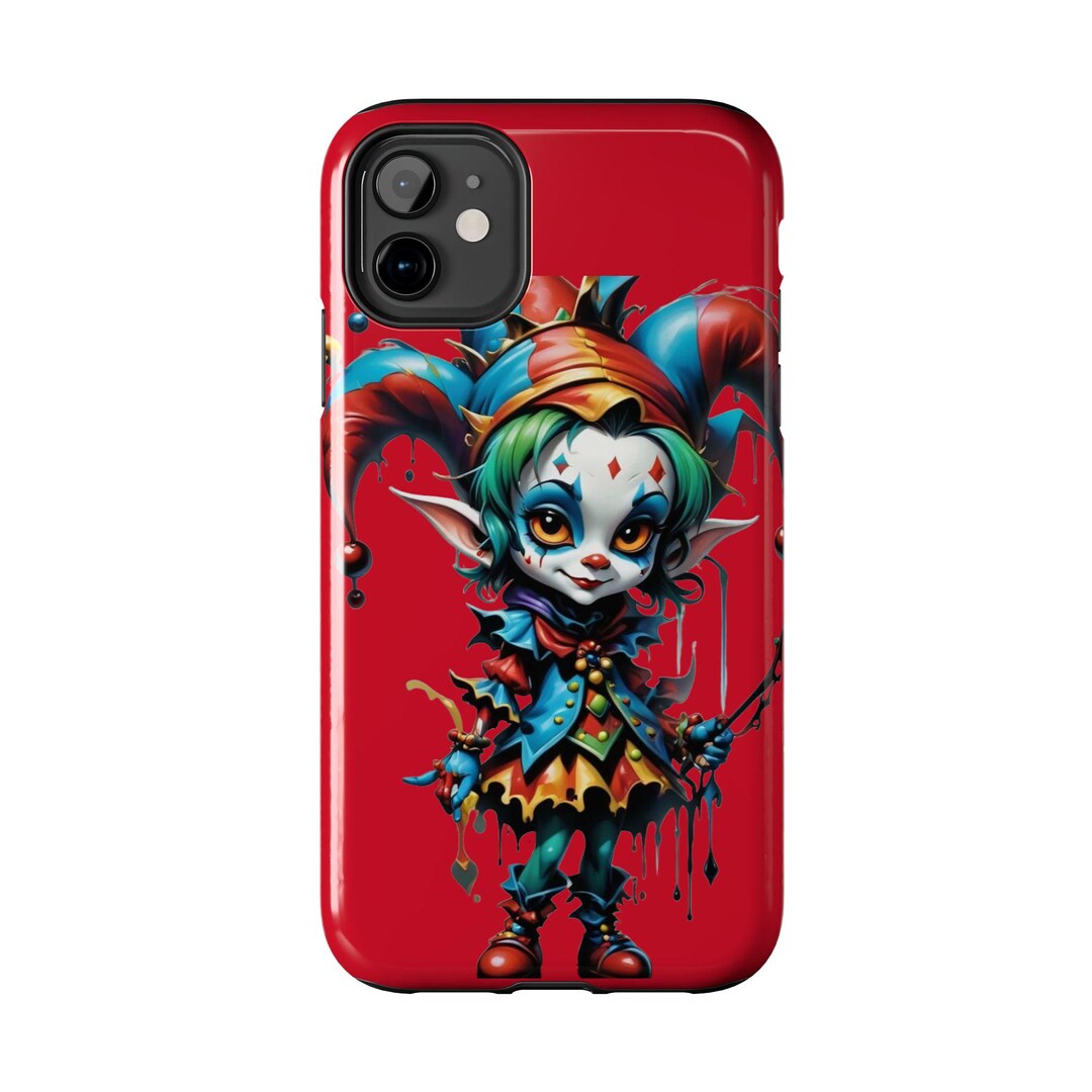 Mischievous Rainbow Jester Phone Protector - Durable Tough Case for ...