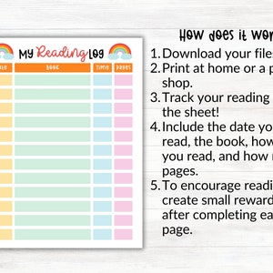 Reading Log Bundle, Reading Log for Kids, Book Tracker for Kids ...