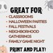 Printable Halloween Bingo, Classroom Halloween Game, Halloween Party ...