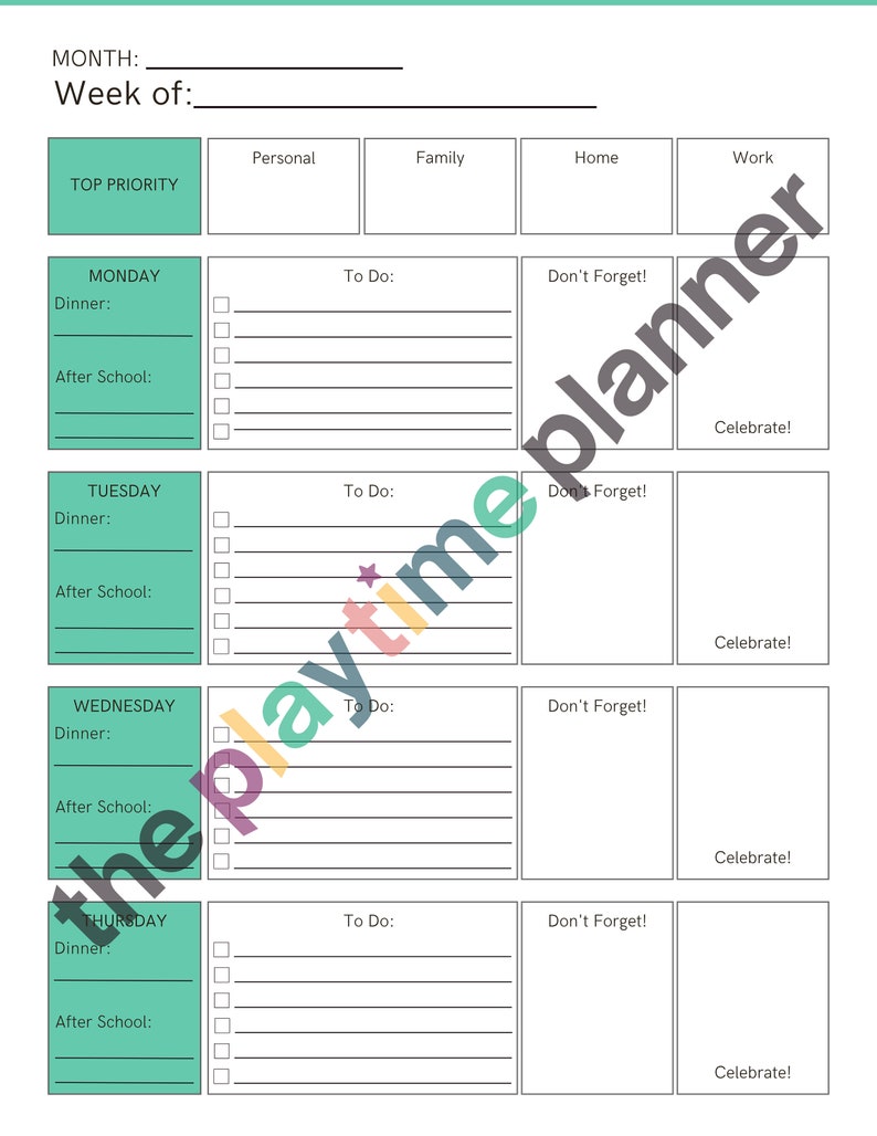 The Working Mom Digital Planner | Good Notes Planner | Onenote Planner ...