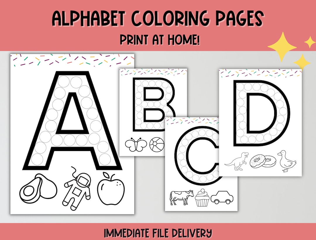 Alphabet Dot Marker Pages, Alphabet Printable, Alphabet Coloring Pages ...