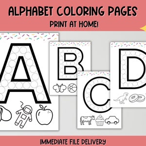 Alphabet Dot Marker Pages, Alphabet Printable, Alphabet Coloring Pages ...