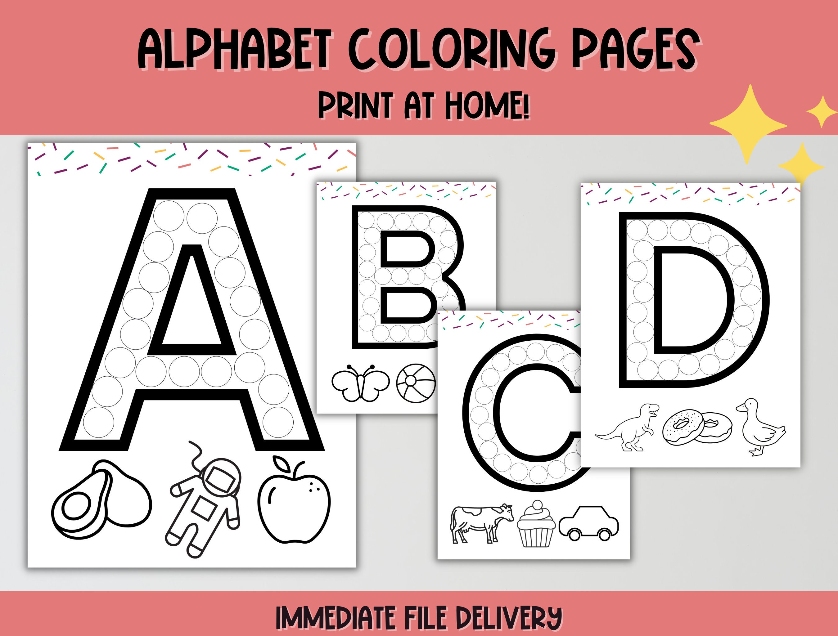Alphabet Dot Marker Pages, Alphabet Printable, Alphabet Coloring Pages ...