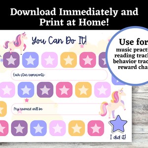 Unicorn Reward Chart, Unicorn Chore Chart, Potty Training Chart ...