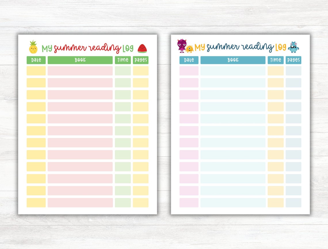 Reading Log Bundle Reading Log for Kids Book Tracker for - Etsy