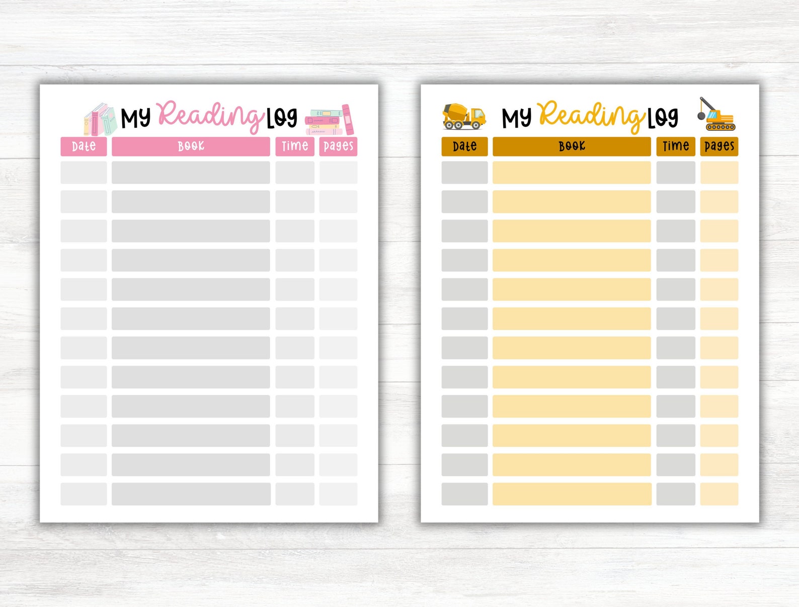 Reading Log Bundle Reading Log for Kids Book Tracker for - Etsy