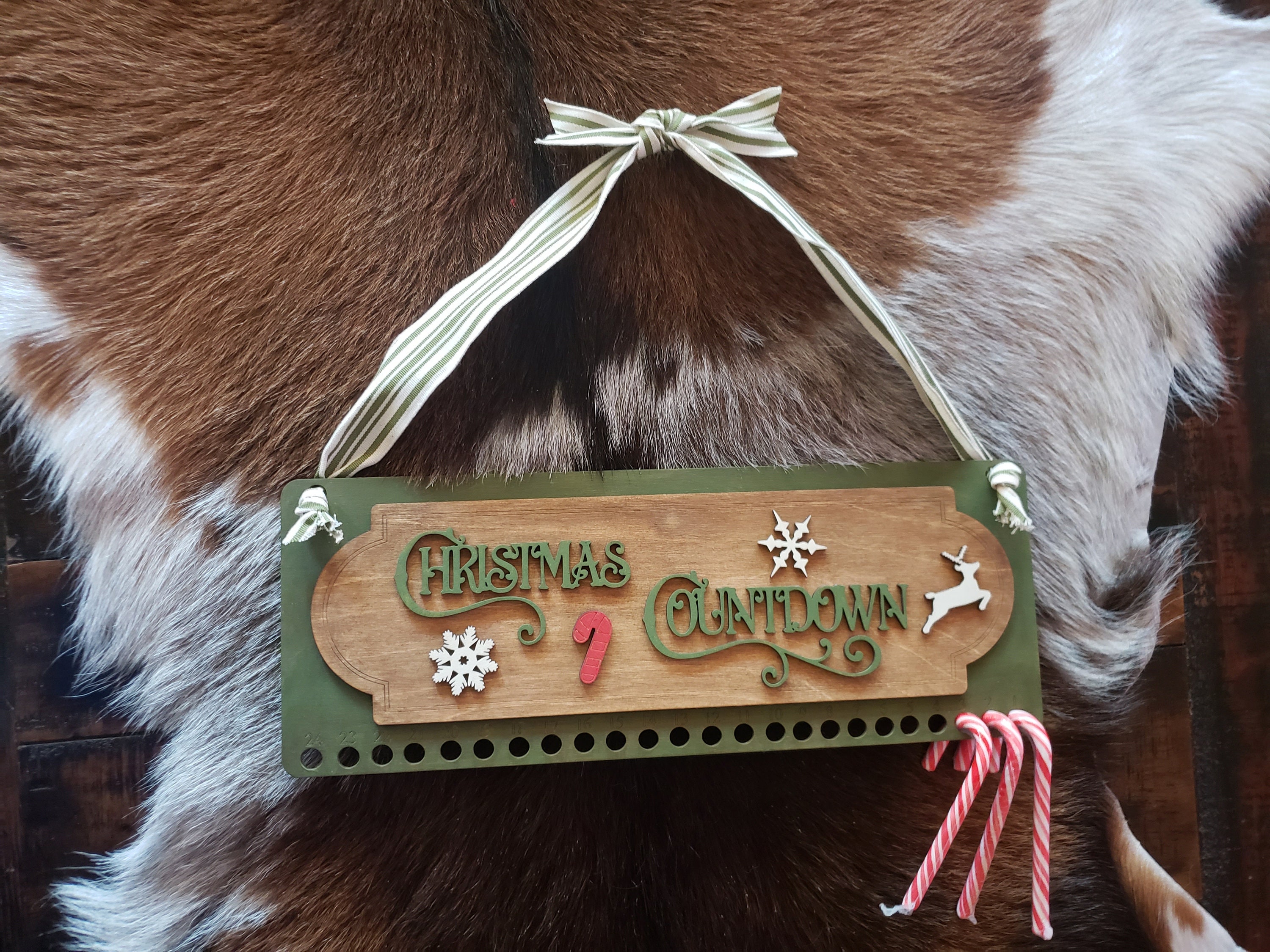 Christmas Candy Cane Countdown - Etsy
