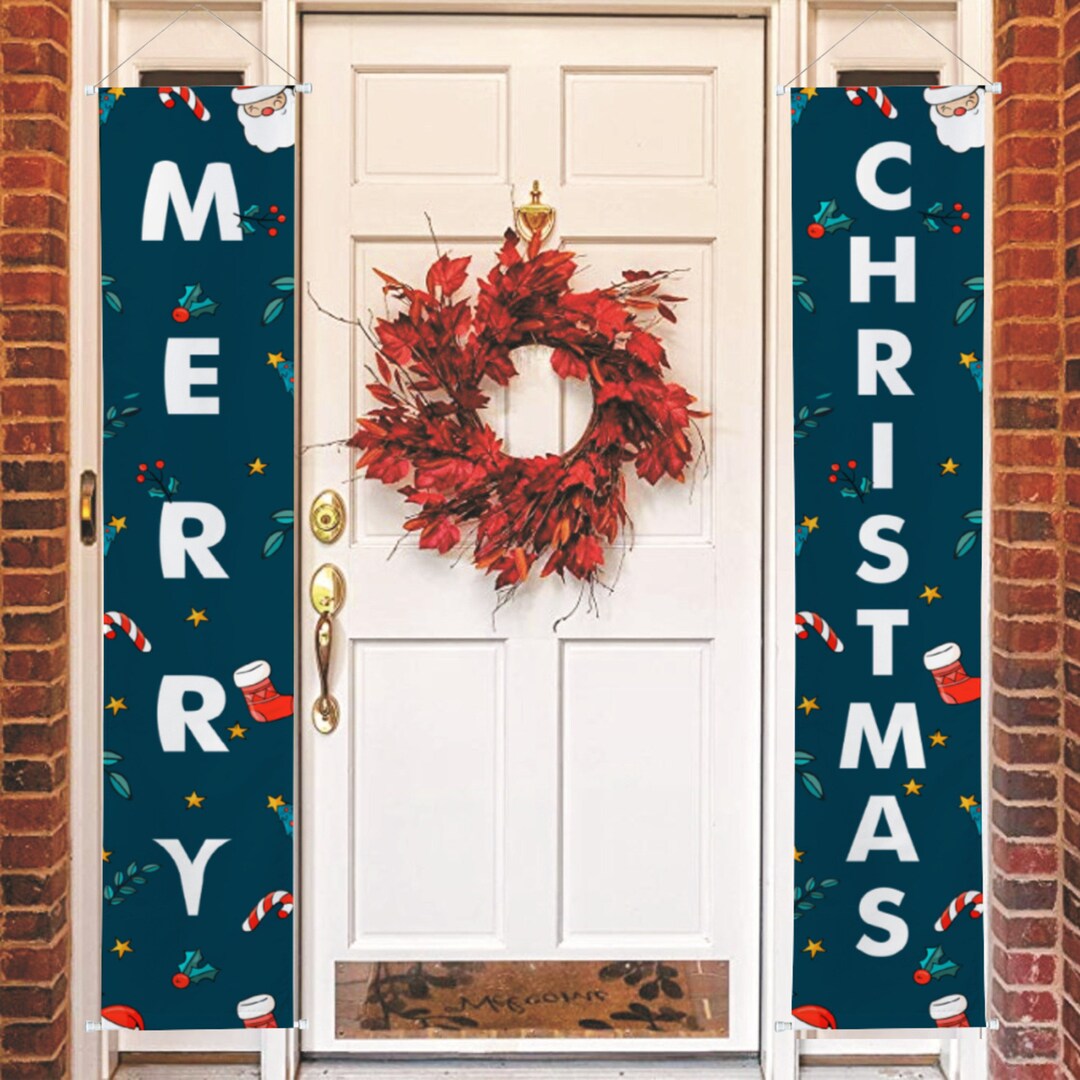 Hanging Banners Front Door Banners Christmas Banners - Etsy