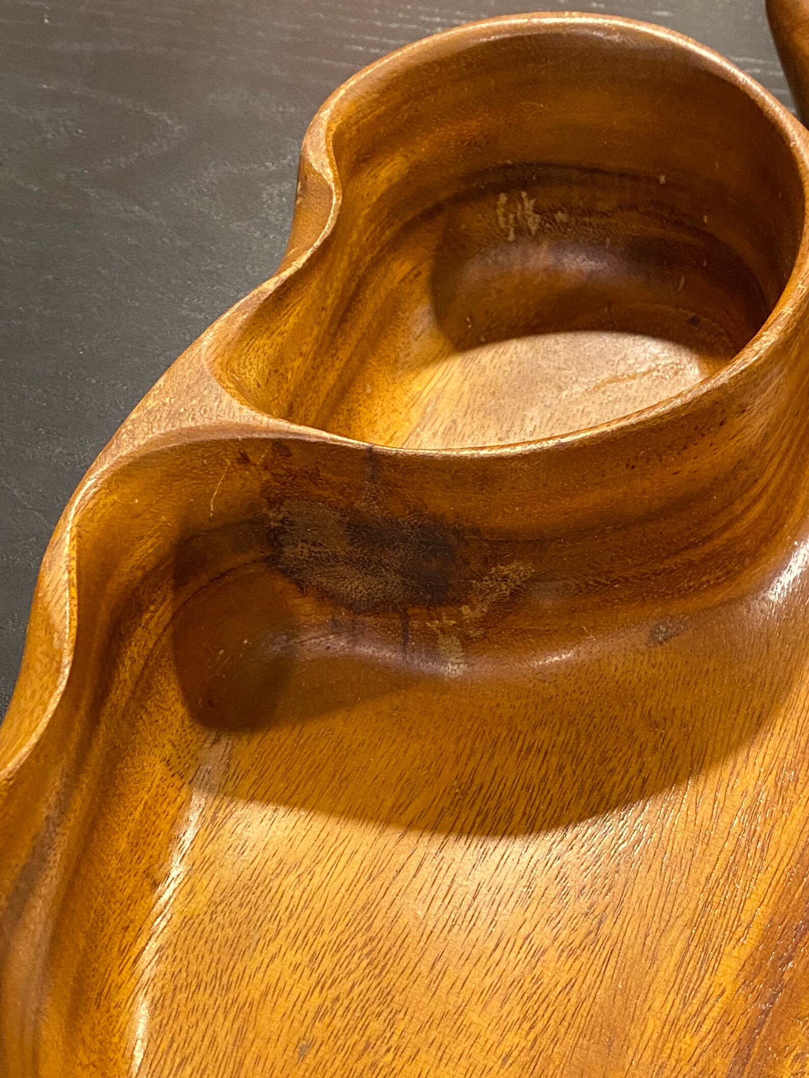 Vintage Wooden Monkey Pod Bowl - Etsy