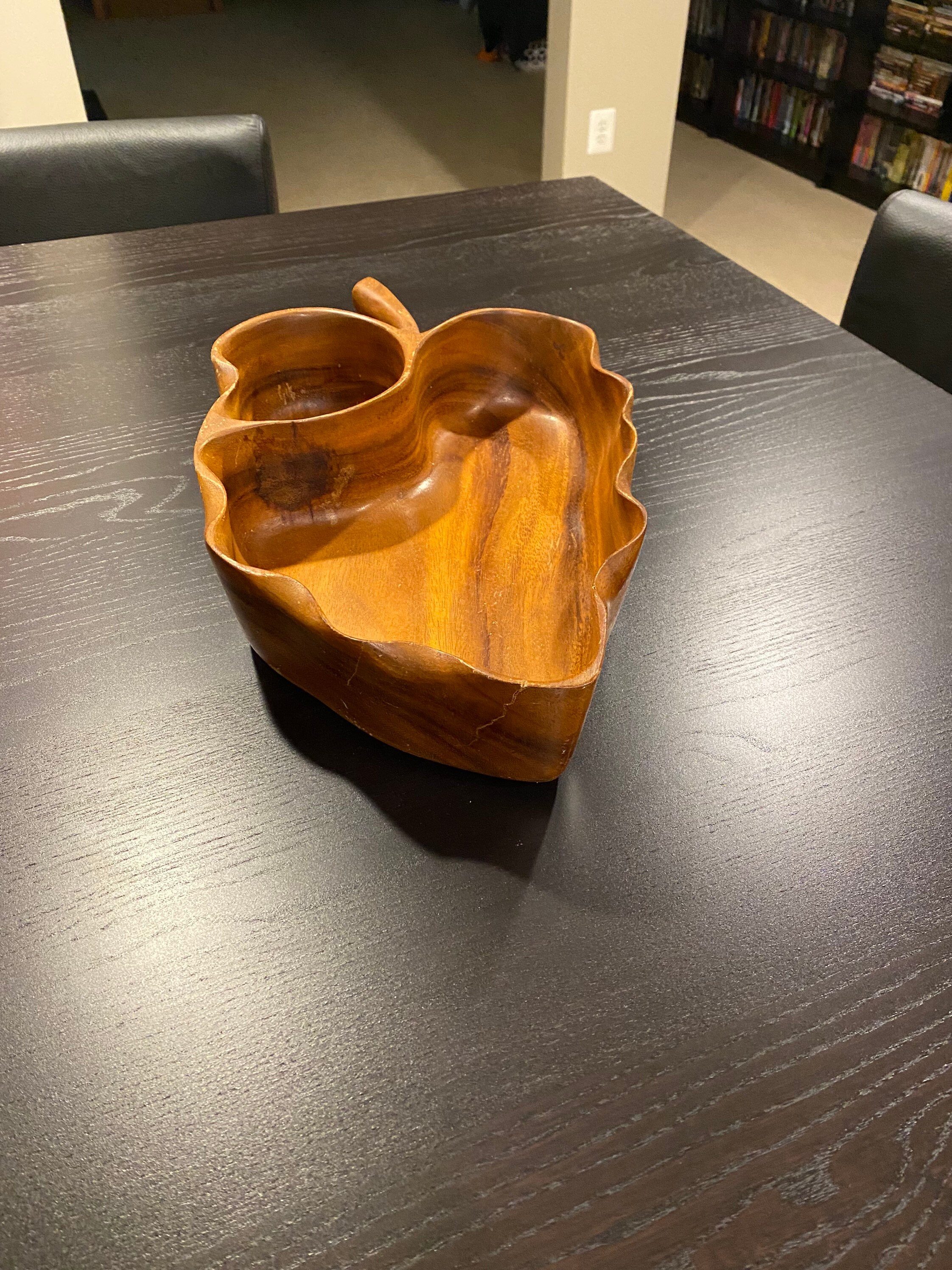 Vintage Wooden Monkey Pod Bowl - Etsy