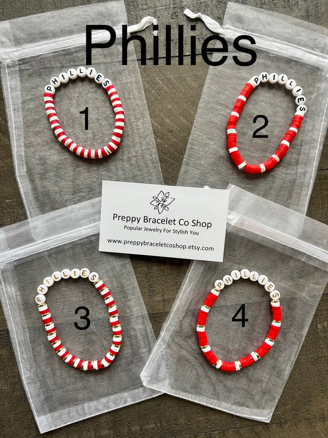 Philadelphia Phillies Bracelets - Etsy