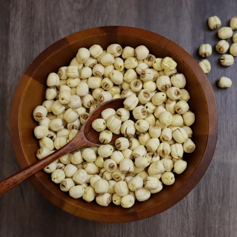 Royal Seafood USA Premium Raw White Lotus Seed Core Removed, Natural ...