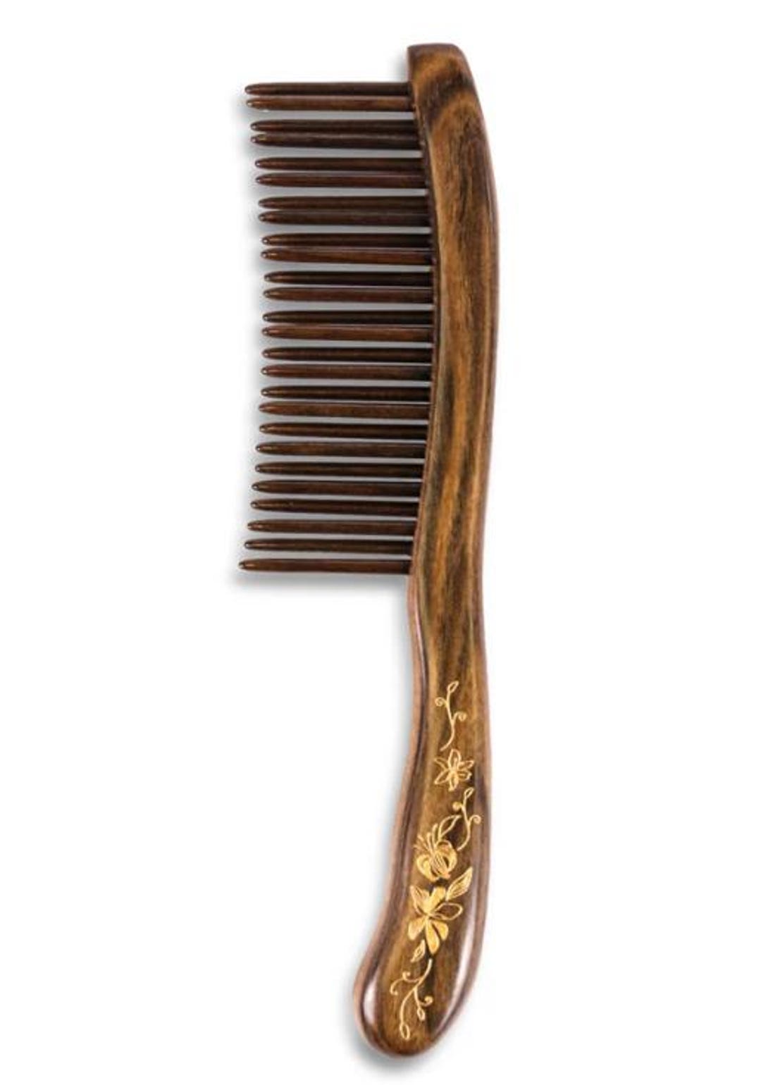 Tan Mujiang Chanate Tooth-inserted Hair Comb 1 Piece 插齿工艺手工木梳 - Etsy